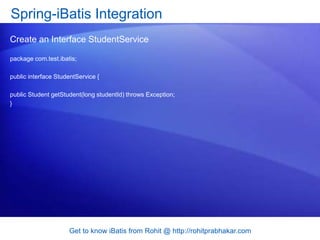 Introduction to Ibatis by Rohit | PPTX