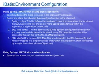 Introduction to Ibatis by Rohit | PPTX