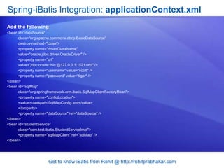 Introduction to Ibatis by Rohit | PPTX