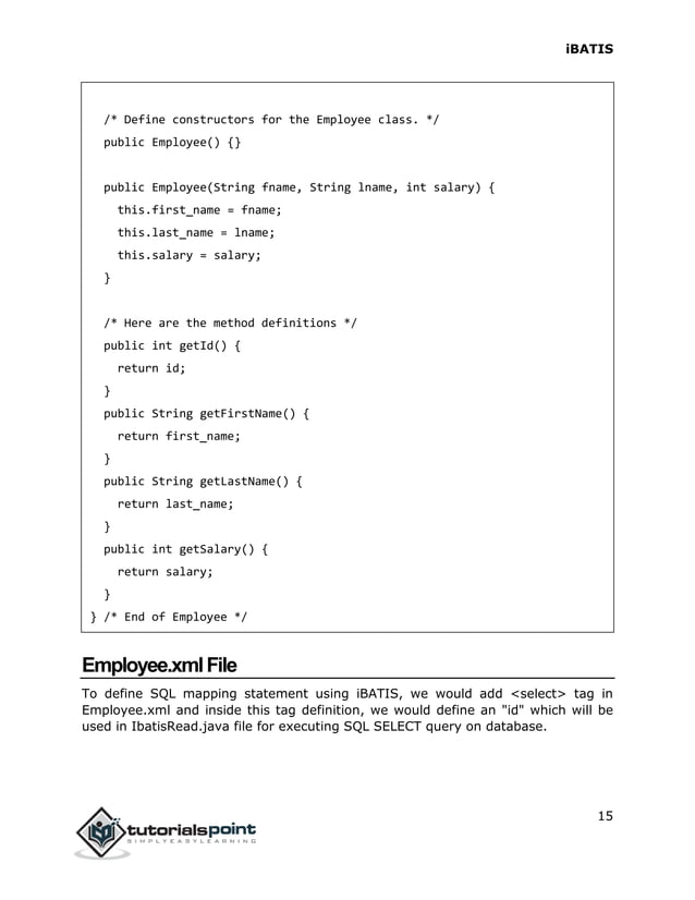 Ibatis tutorial | PDF | Databases | Computer Software and Applications