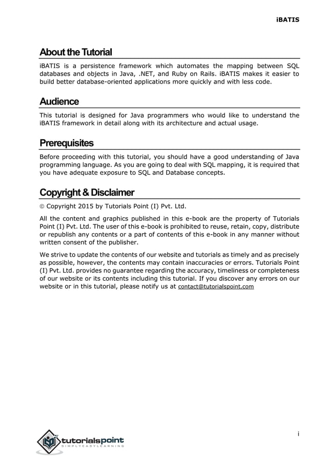 Ibatis tutorial | PDF | Databases | Computer Software and Applications