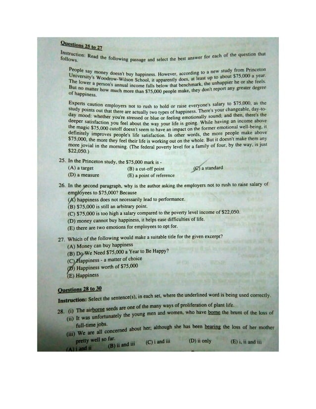 Iba year english part question 2012(december) | PDF