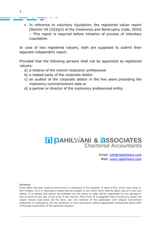 IBBI - Scope of Valuation- RV-CA NITIN PAHILWANI | PDF