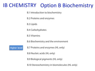 Ib Biochemistry Complete Topic SL and HL.ppt