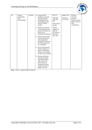 Ib biology 4_planning_scheme | PDF