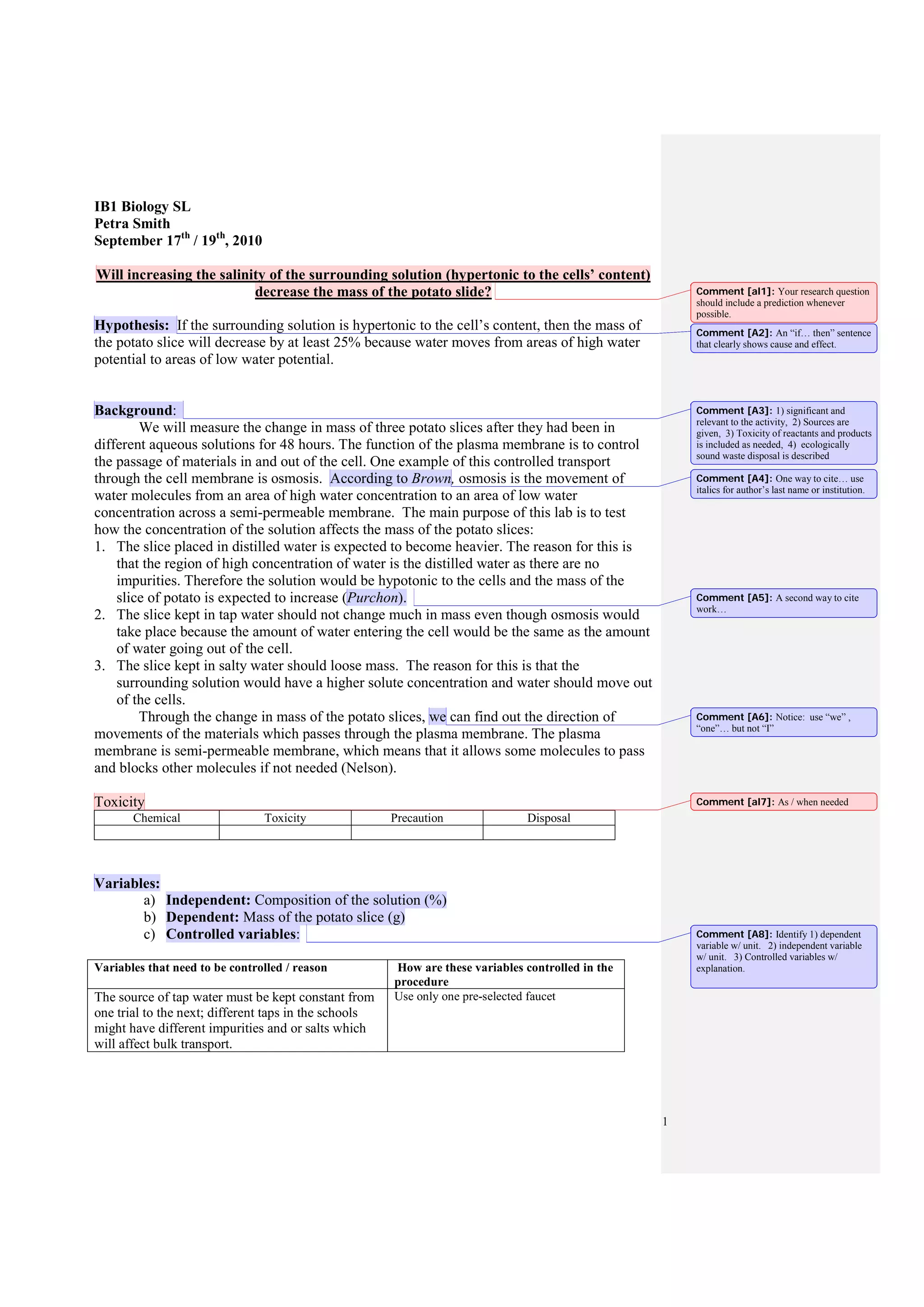 Ib biology lab_report_sample | PDF