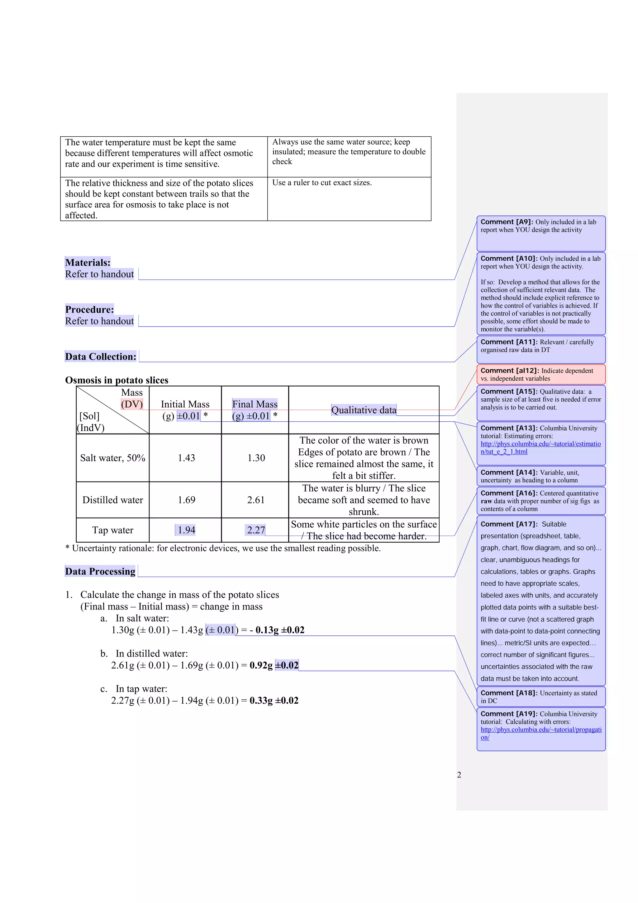 Ib biology lab_report_sample | PDF