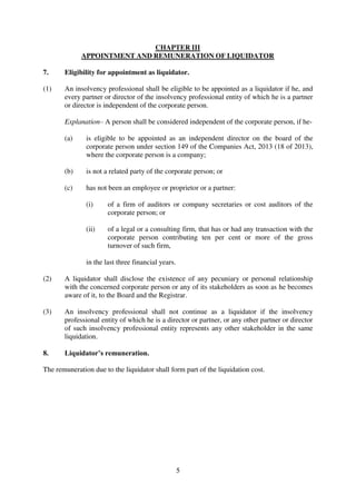 Ibbi (voluntary liquidation) regulations 2017 | PDF