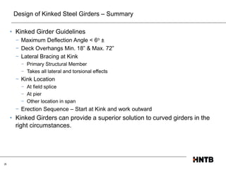 Design of Kinked Steel Girders Presentation for the IBC | PPTX