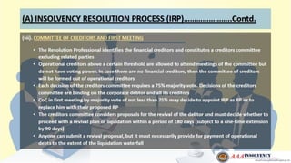 Insolvency and bankruptcy code overview | PPTX