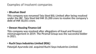Insolvency and Bankruptcy Code laws.pptx