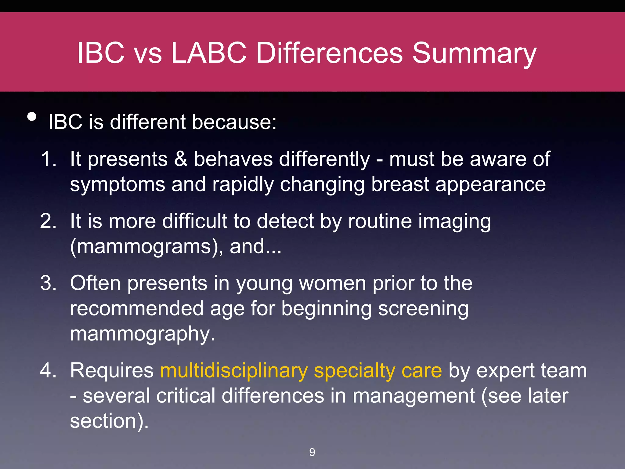 Inflammatory Breast Cancer (IBC) Information | PPTX