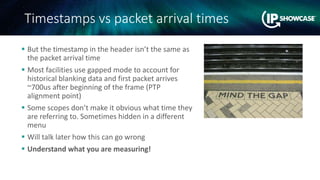 IBC 2022 IP Showcase - Timestamps in ST 2110: What They Mean and How to Measure Them | PPTX