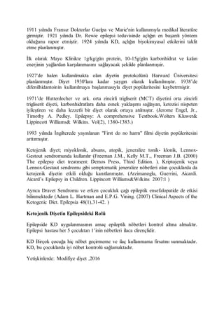 Epilepsi ve beslenme | DOCX