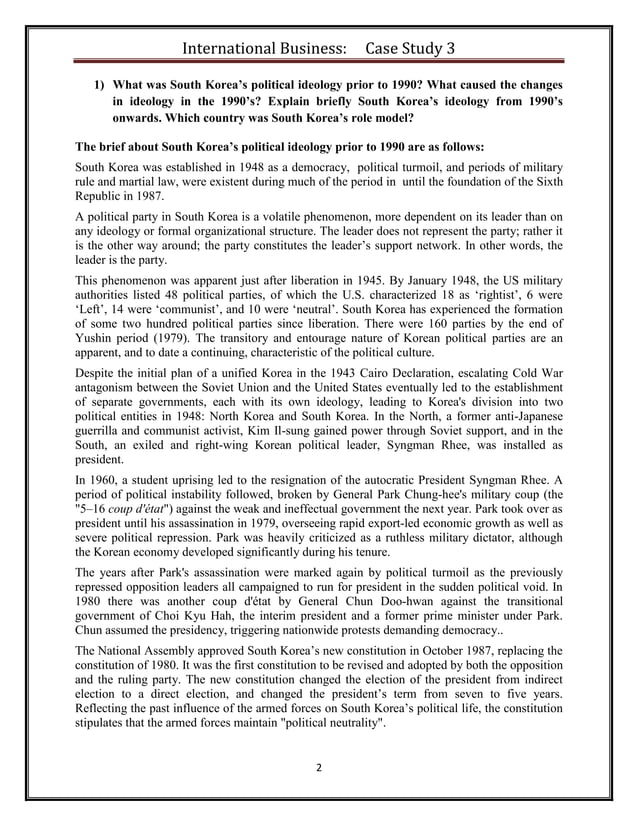 Ib case study 3 | DOCX | Civic affairs | Politics