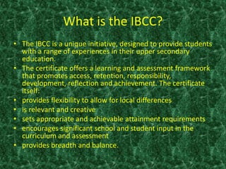 Ibcc atl sustainability program | PPTX