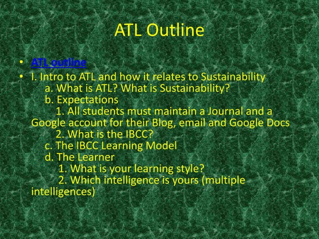 Ibcc atl sustainability program | PPT