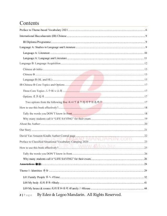 IB Chinese B (HL) Theme-based Chinese Vocabulary (4040 words) Sample.pdf