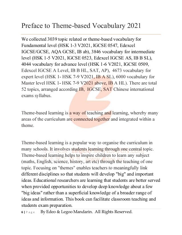 IB Chinese B (HL) Theme-based Chinese Vocabulary (4040 words) Sample.pdf