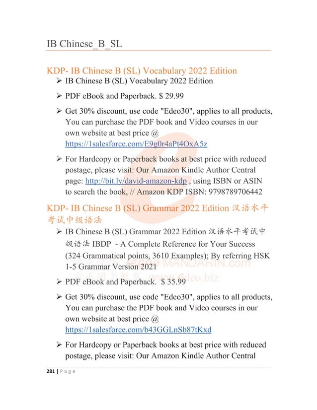 IB Chinese B (SL) Writing Skills and Exemplary Essays IB中文考试写作技巧与范文指南 | PDF