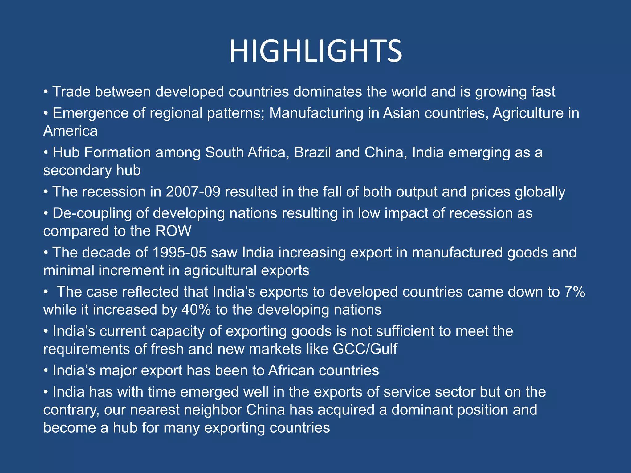 CHANGING GLOBAL TRADE PATTERNS | PPTX