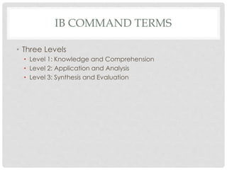 IB Command Terms | PPTX