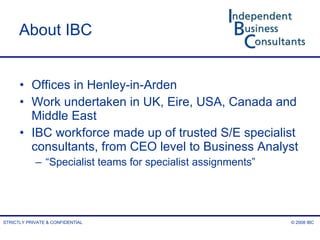 IBC COMPANY OVERVIEW | PPT