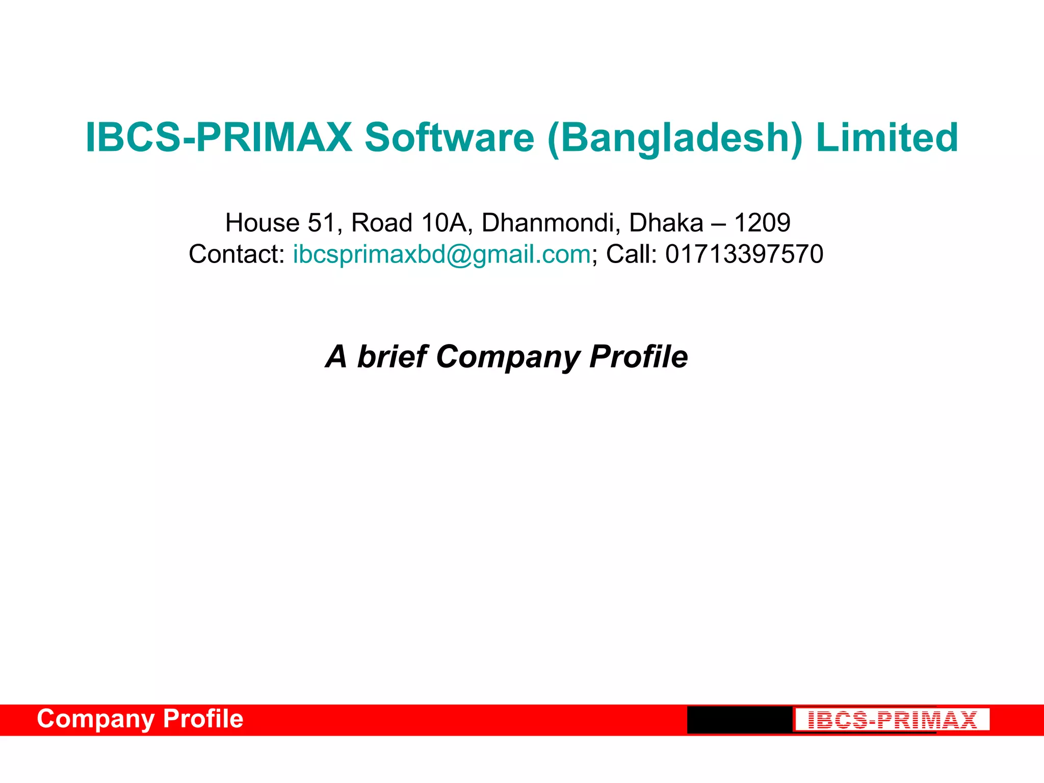 IBCS-PRIMAX ERP Solution | PPT