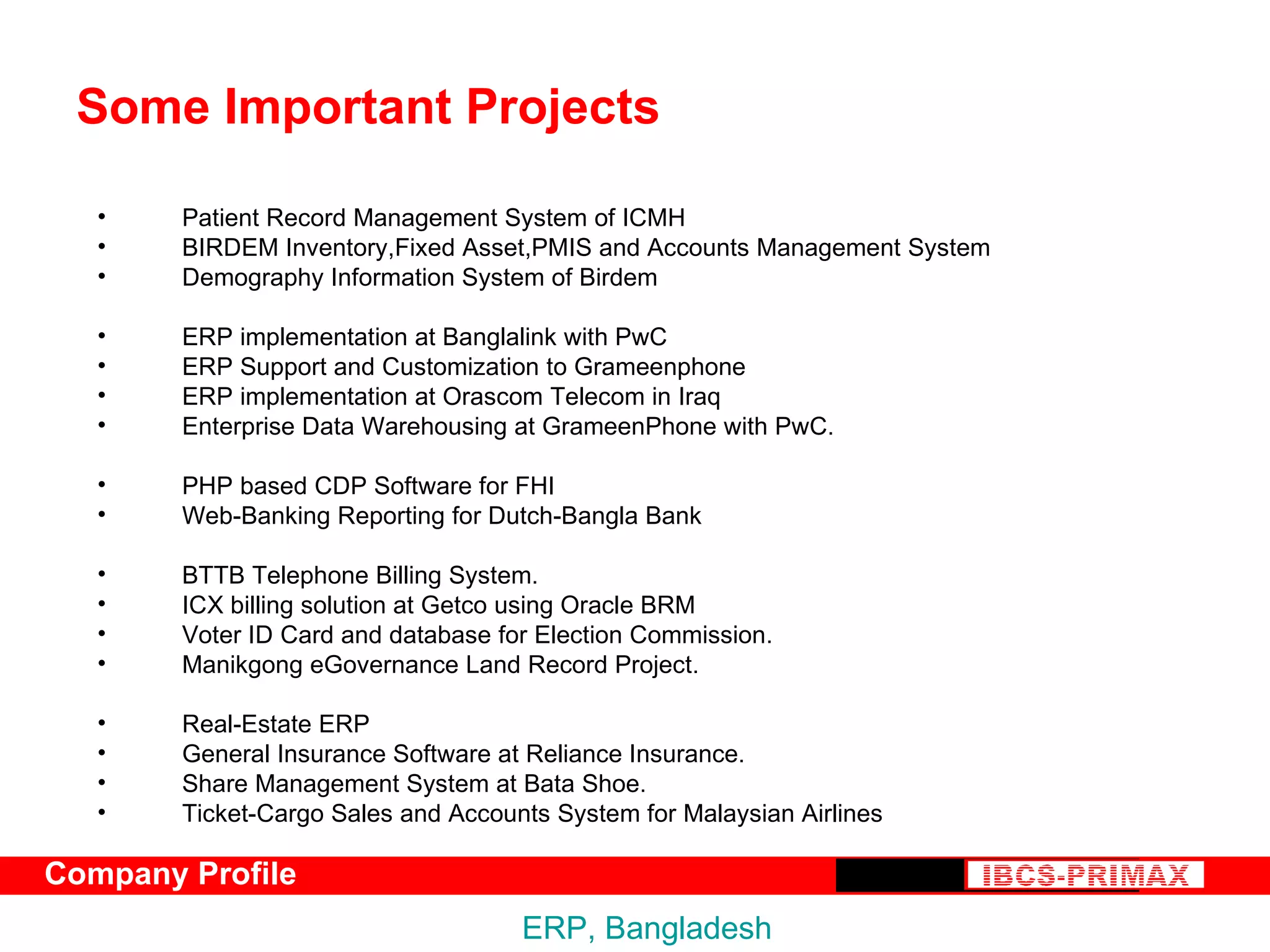 IBCS-PRIMAX ERP Solution | PPT