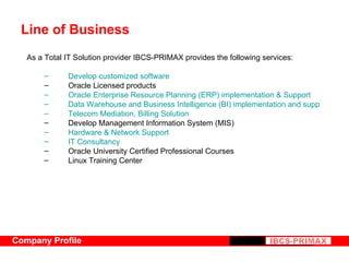 IBCS-PRIMAX ERP Solution | PPT
