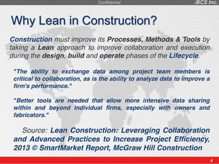 Lean Construction – Construction Process Integration framework, London ...
