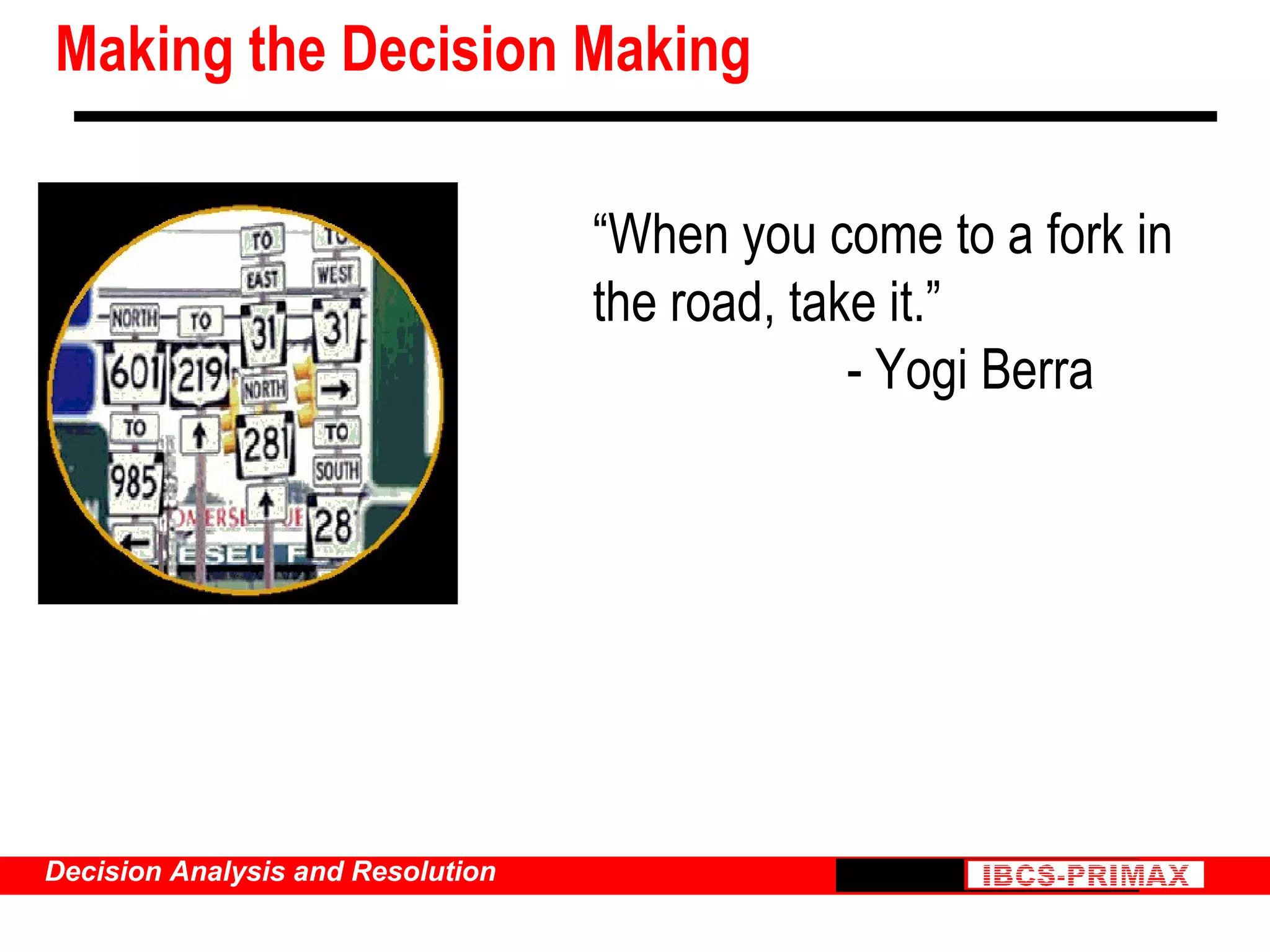 Decision Analysis and Resolution | PPT