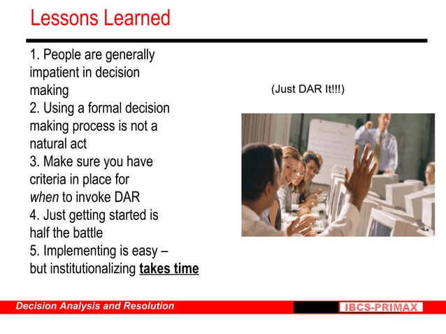 Decision Analysis and Resolution | PPT