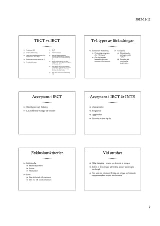 Ibct parterapi | PDF