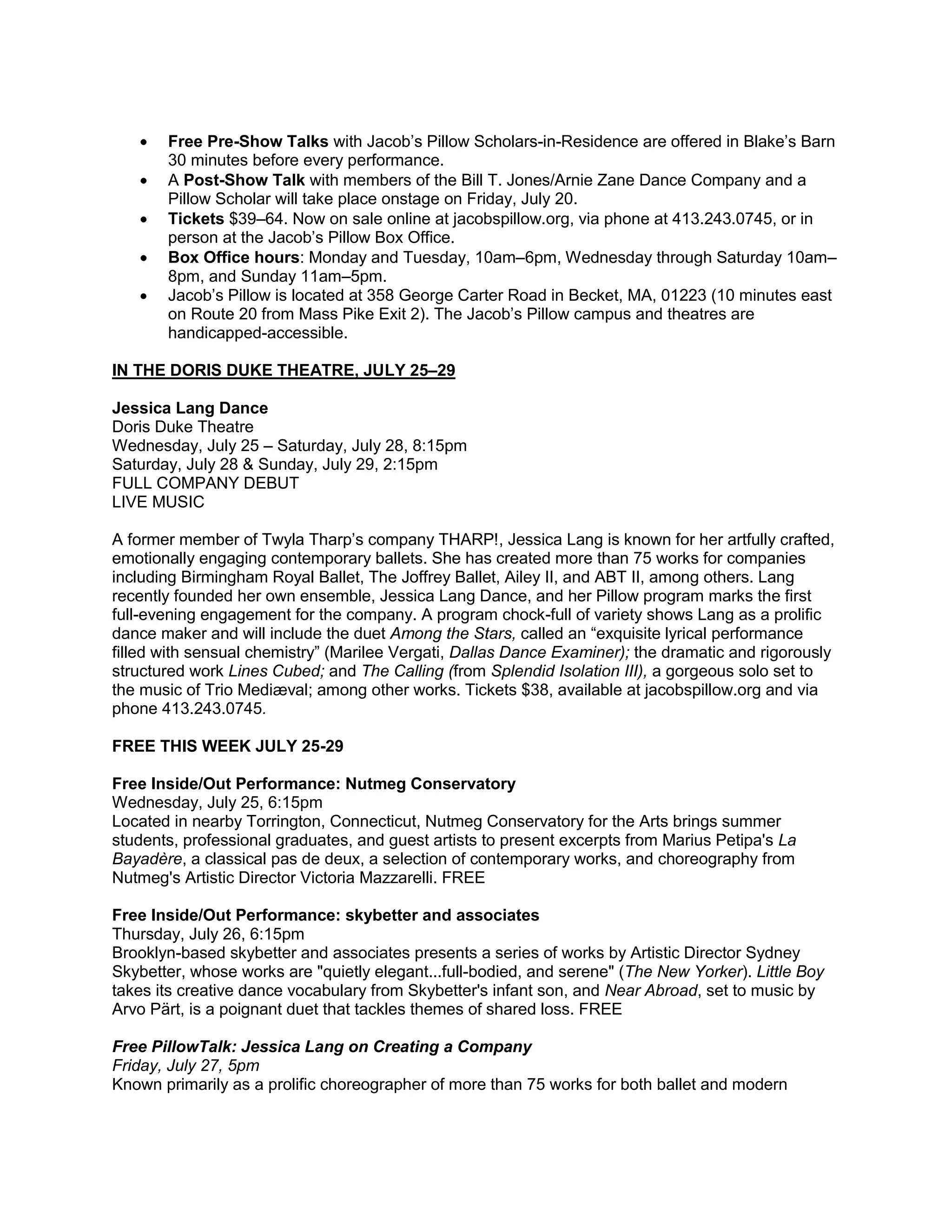 Bill T. Jones/Arnie Zane Dance Company | PDF