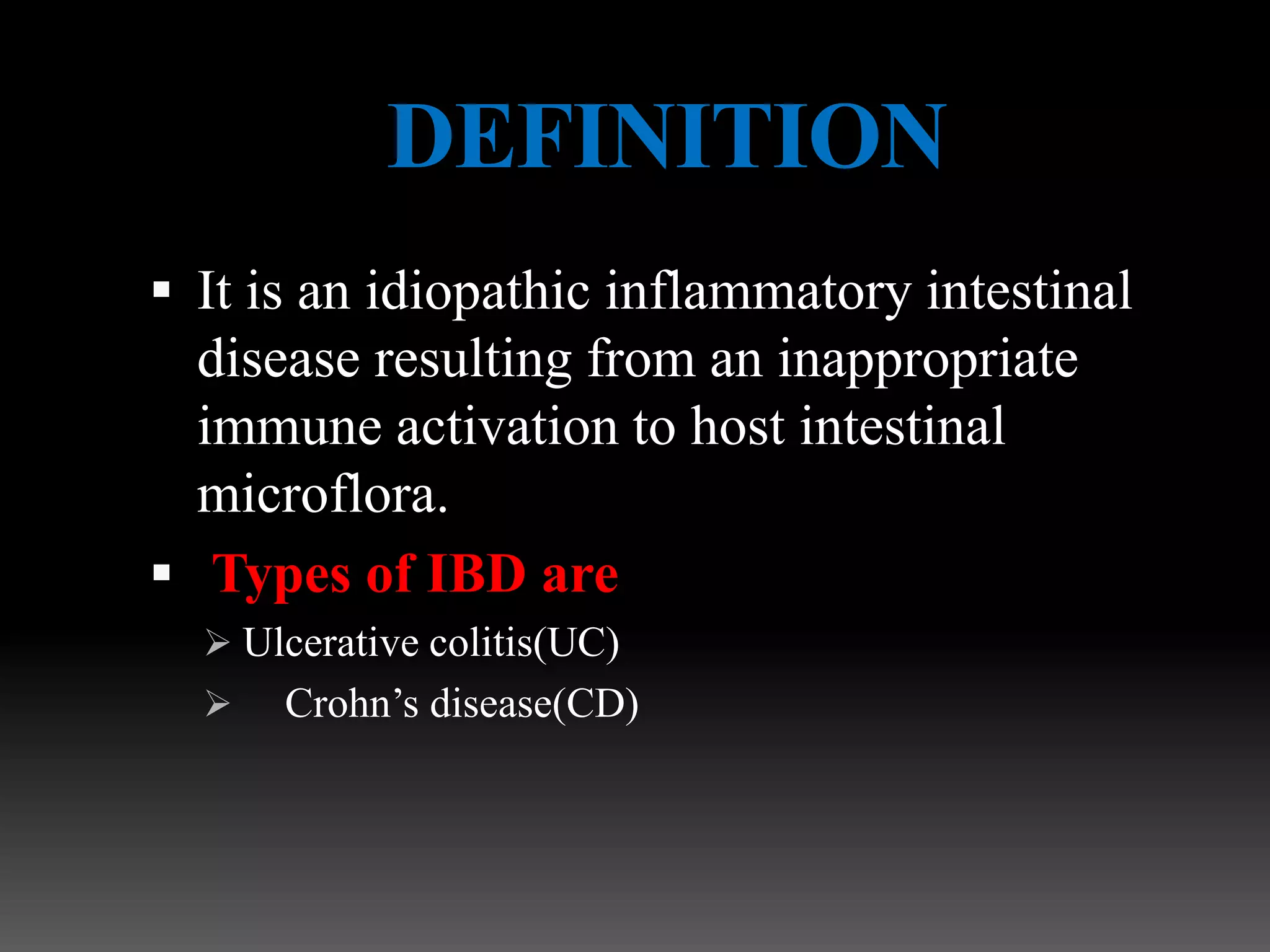 Inflammatory Bowel Disease(IBD). | PPT