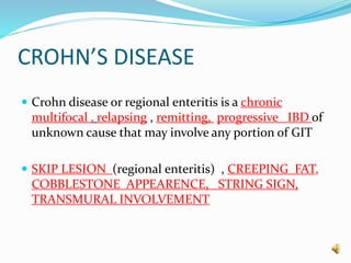Ibd ulcerative colitis and crohn's disease | PPTX