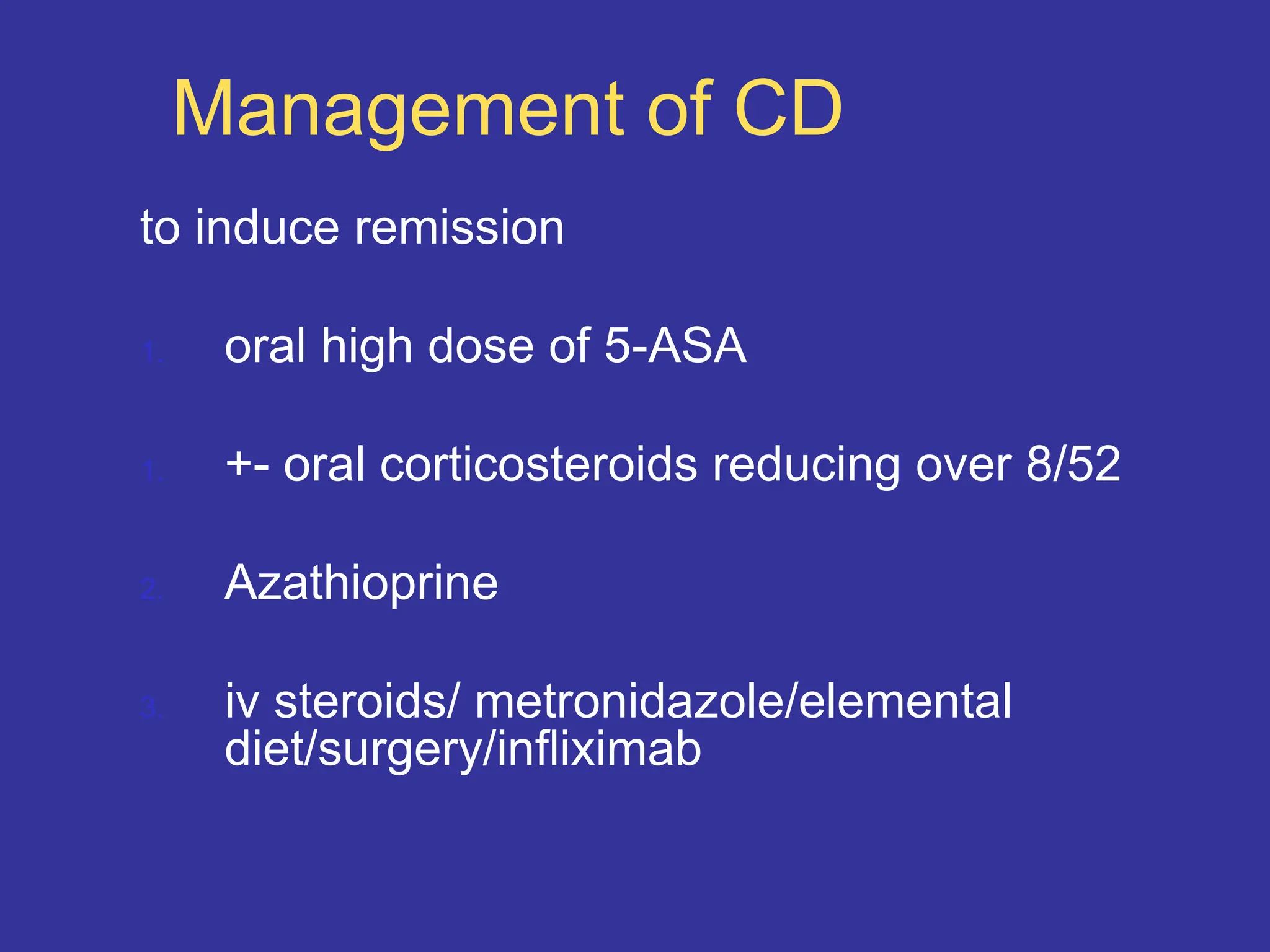 Inflammatory Bowel Disease - Therapy with Mesalazinee | PPTX