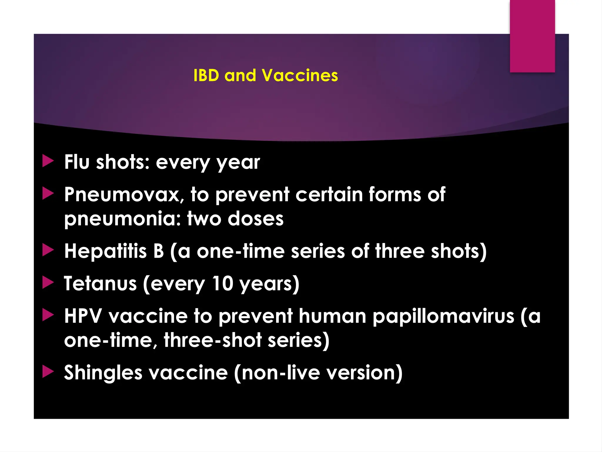 Inflammatory Bowel Disease-Flares & Management | PPT