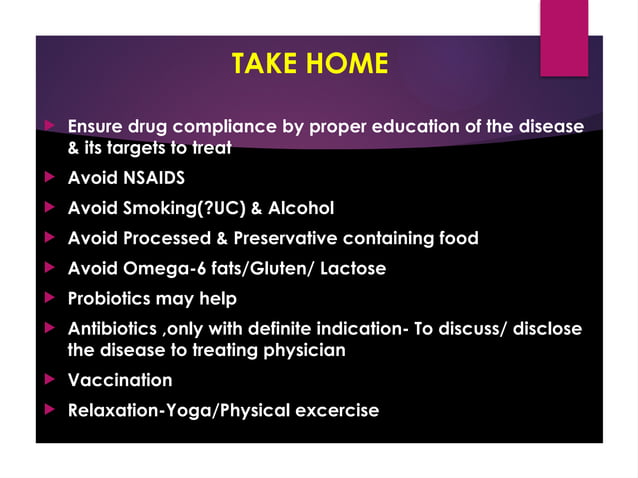 Inflammatory Bowel Disease-Flares & Management | PPT