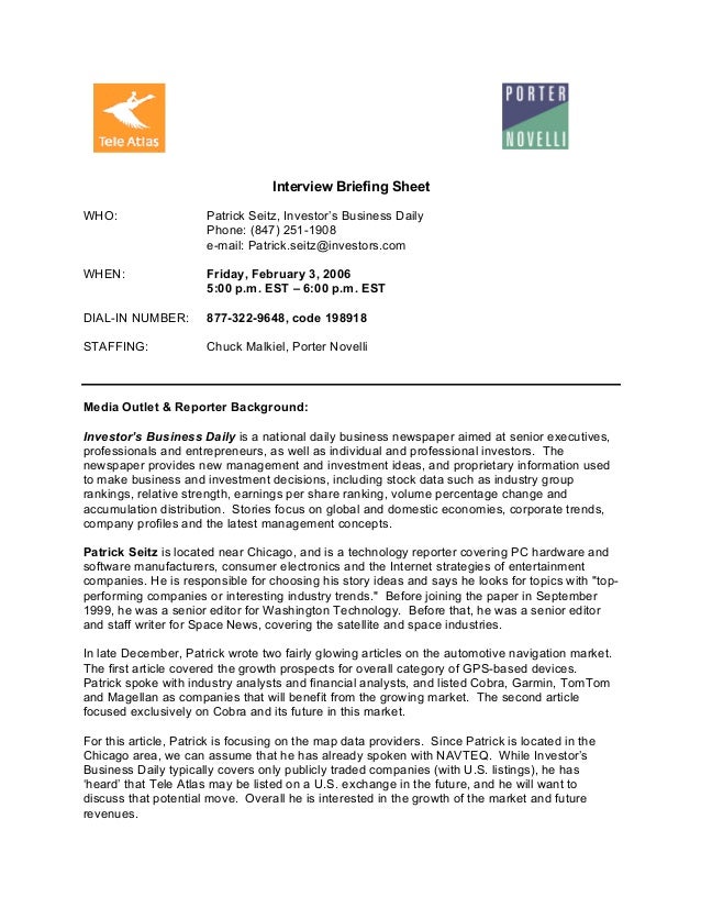 Media briefing backgrounder