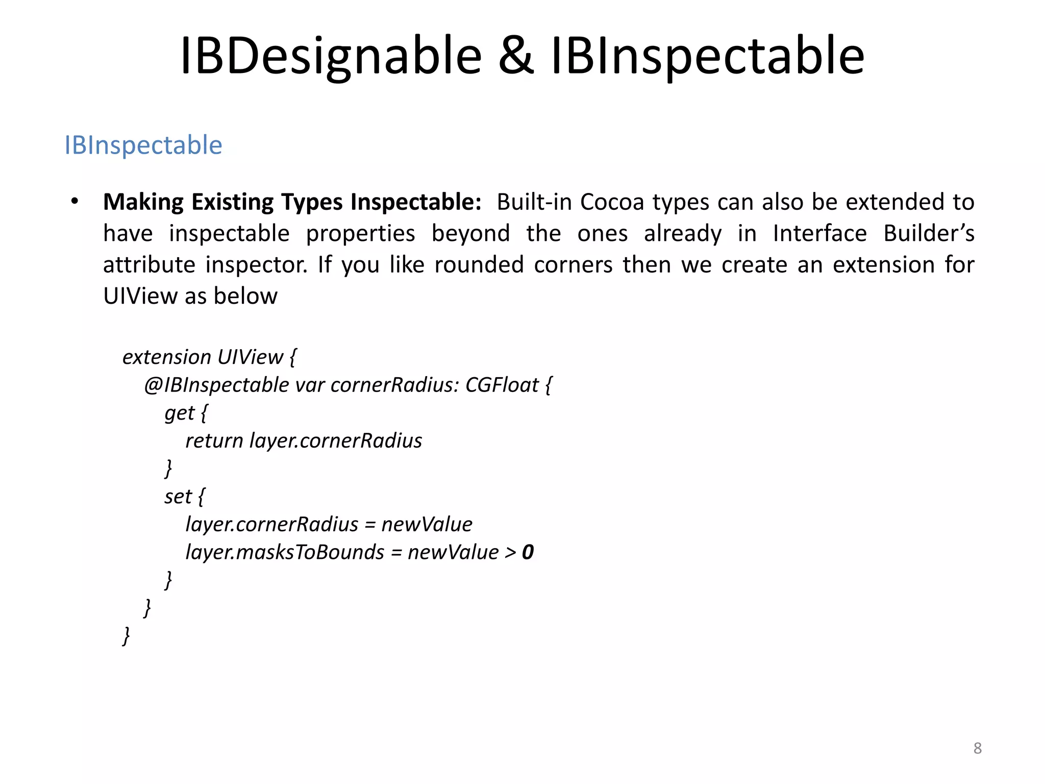 IBDesignable & IBInspectible | PPT