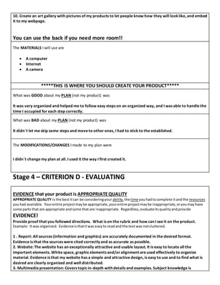 Ib design cycle journal outline final project | DOCX | Business ...