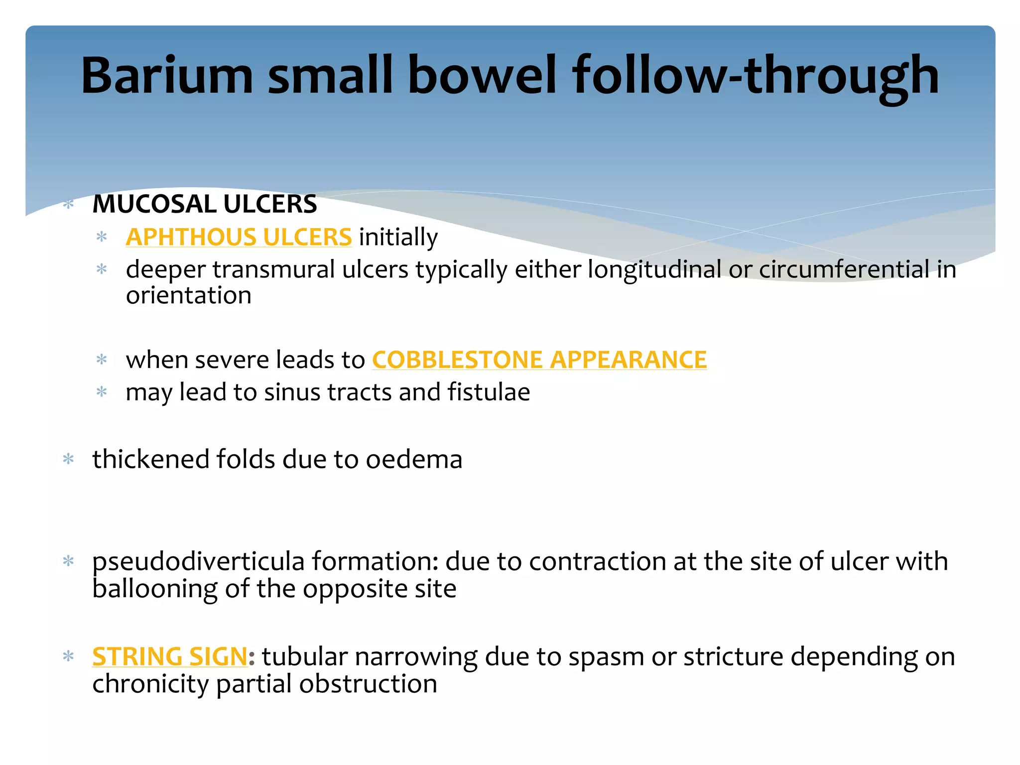 INFLAMMATORY BOWEL DISEASE IMAGING(RADIOLOGY) | PPTX
