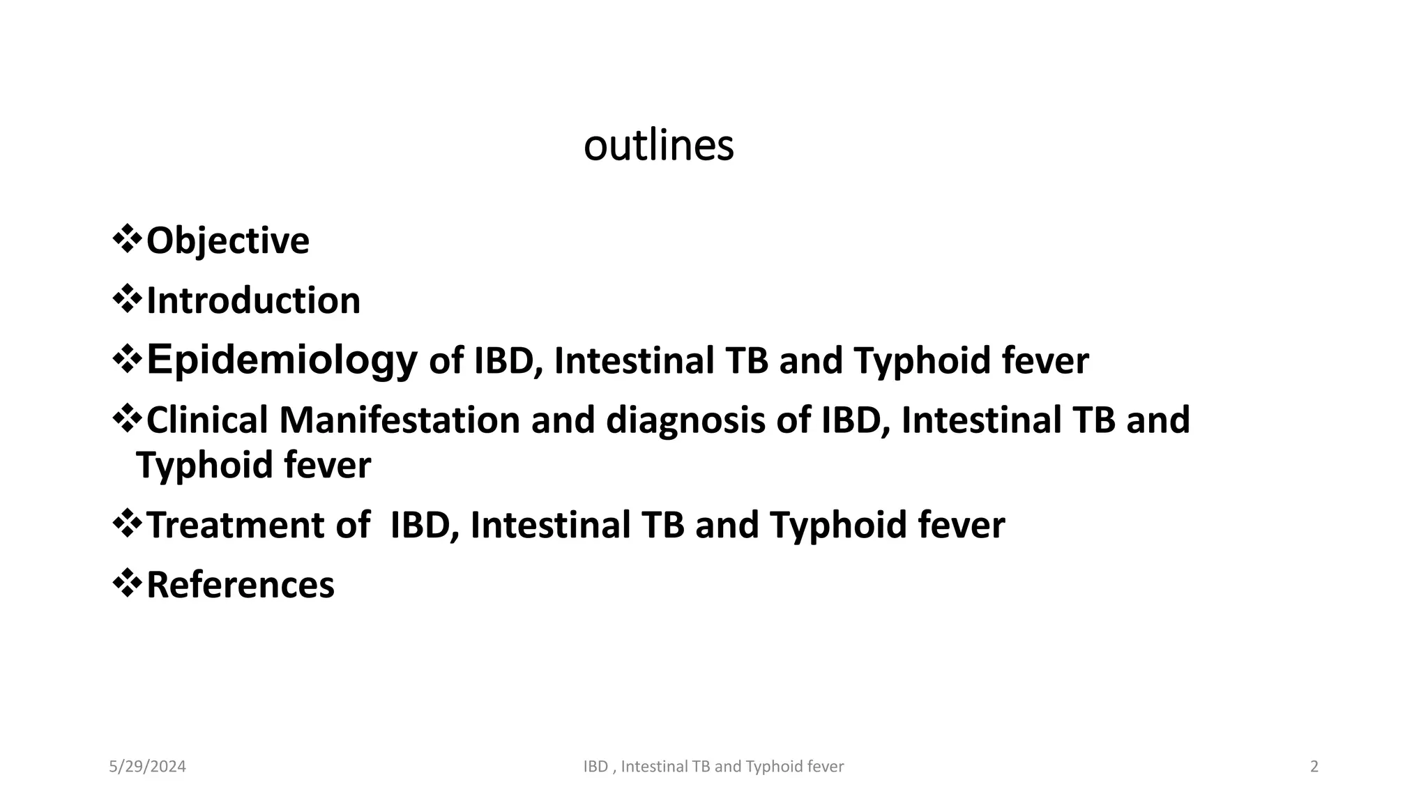 IBD, Intestinal TB and Typhoid fever.pptx