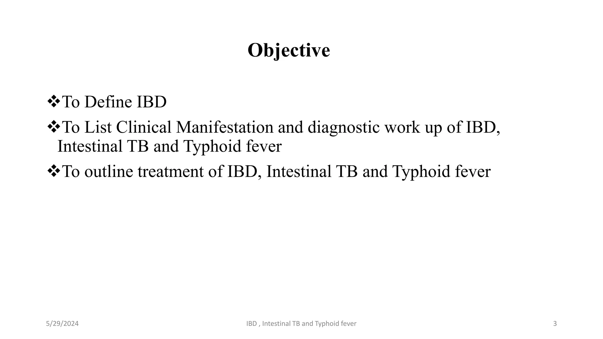 IBD, Intestinal TB and Typhoid fever.pptx
