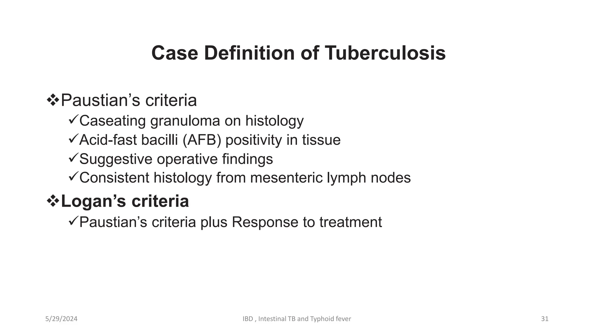 IBD, Intestinal TB and Typhoid fever.pptx