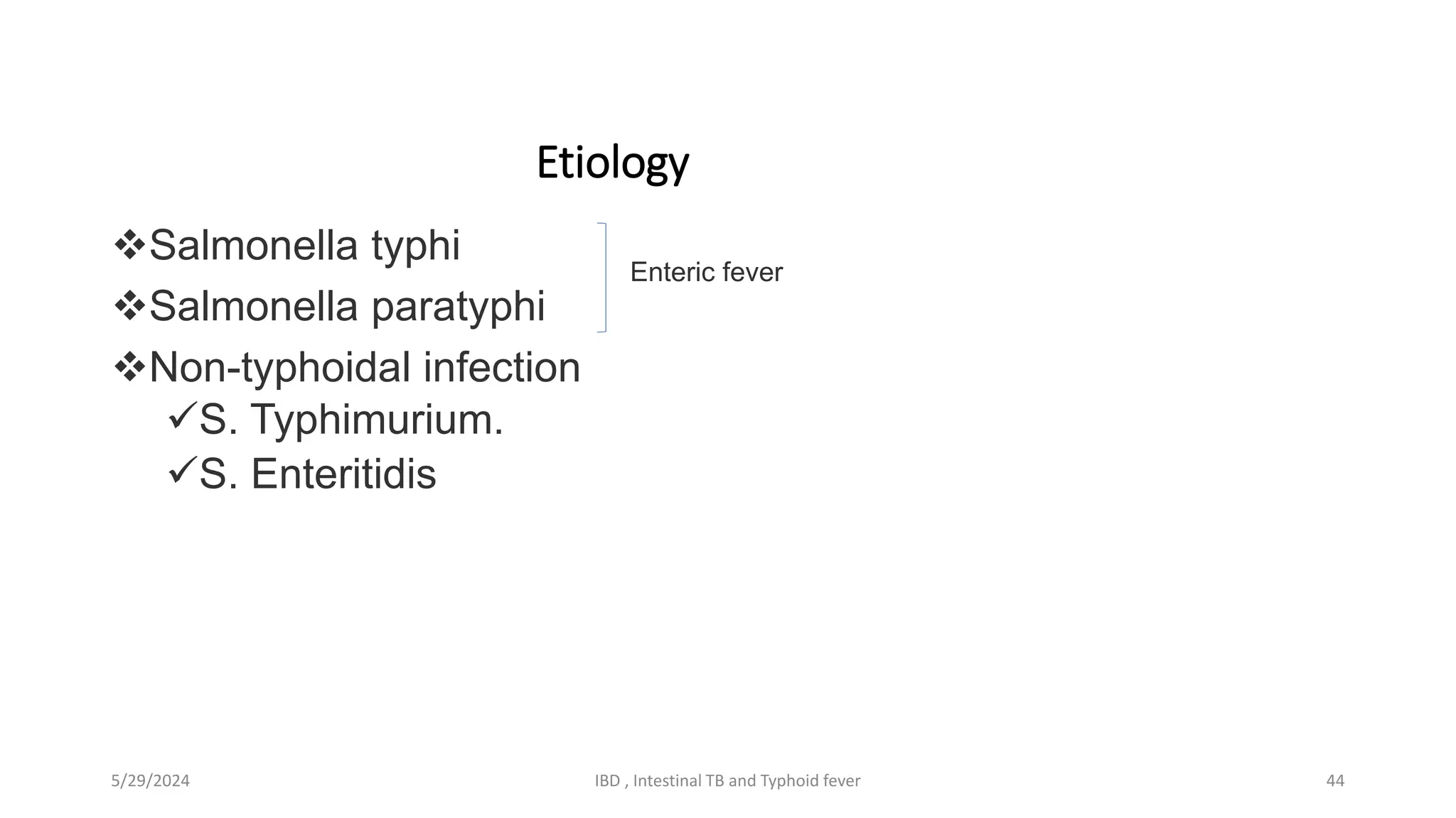 IBD, Intestinal TB and Typhoid fever.pptx