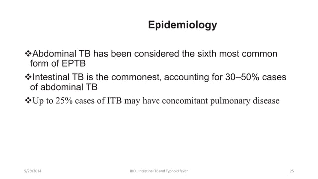 IBD, Intestinal TB and Typhoid fever.pptx