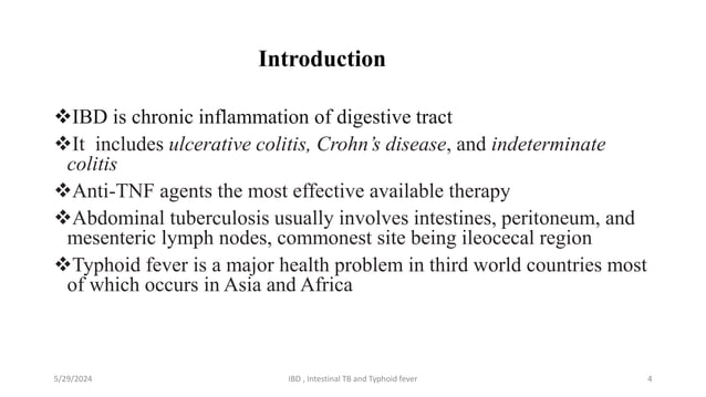 IBD, Intestinal TB and Typhoid fever.pptx